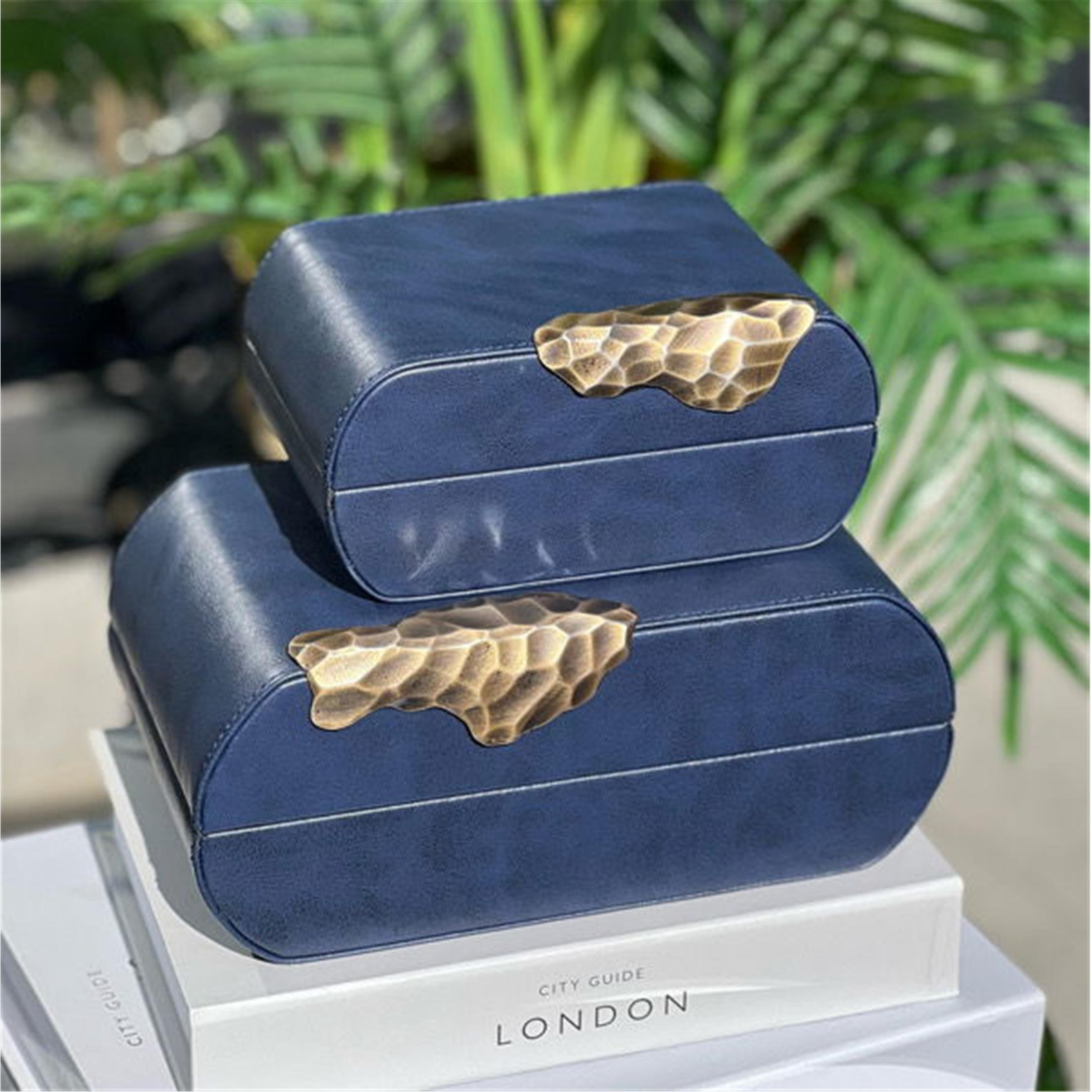 PETEK MODEL DERİ KUTU LACİVERT ESKİTME HANN - DY052 LE